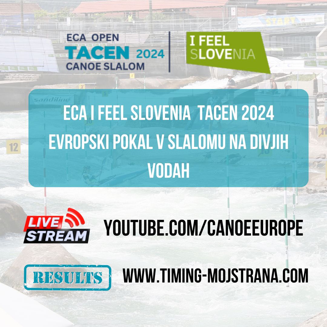 ECA I Feel Slovenia Tacen 2024 evropski pokal v slalomu na divjih vodah ...